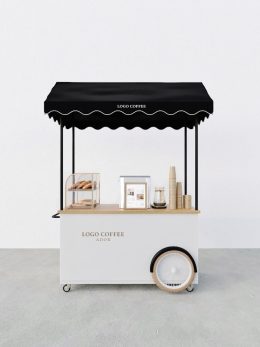 Xe Cafe Take Away Nhỏ Có Mái Che