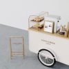 Xe Cafe Take Away Di Động Kèm Xe Đạp Và Dù